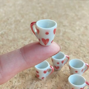 5 Miniature Empty Mug,miniature Empty Cup,miniature Empty Coffee Cup ...