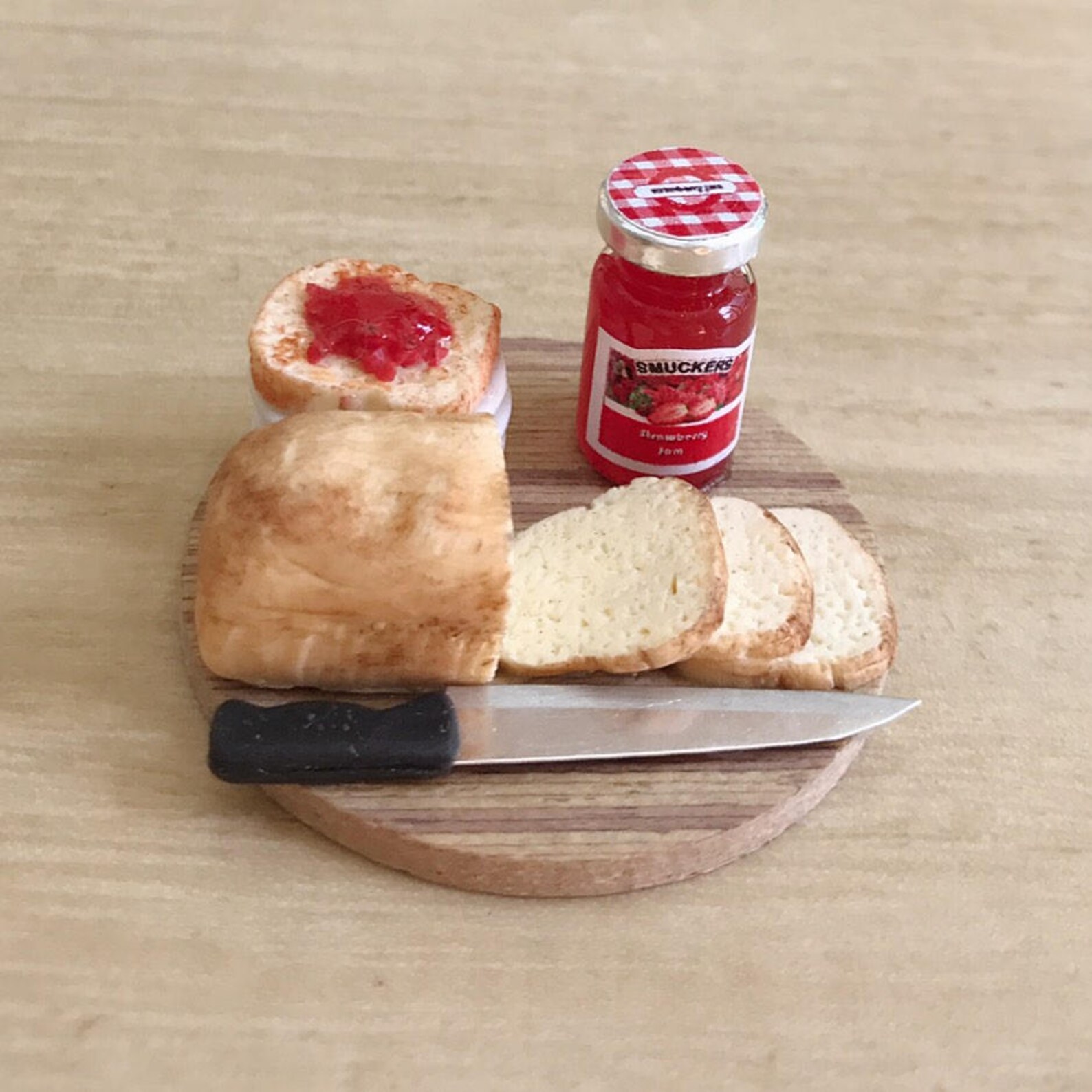 Miniature Bakery Set on the Tray,miniature Toast,miniature Yam ...