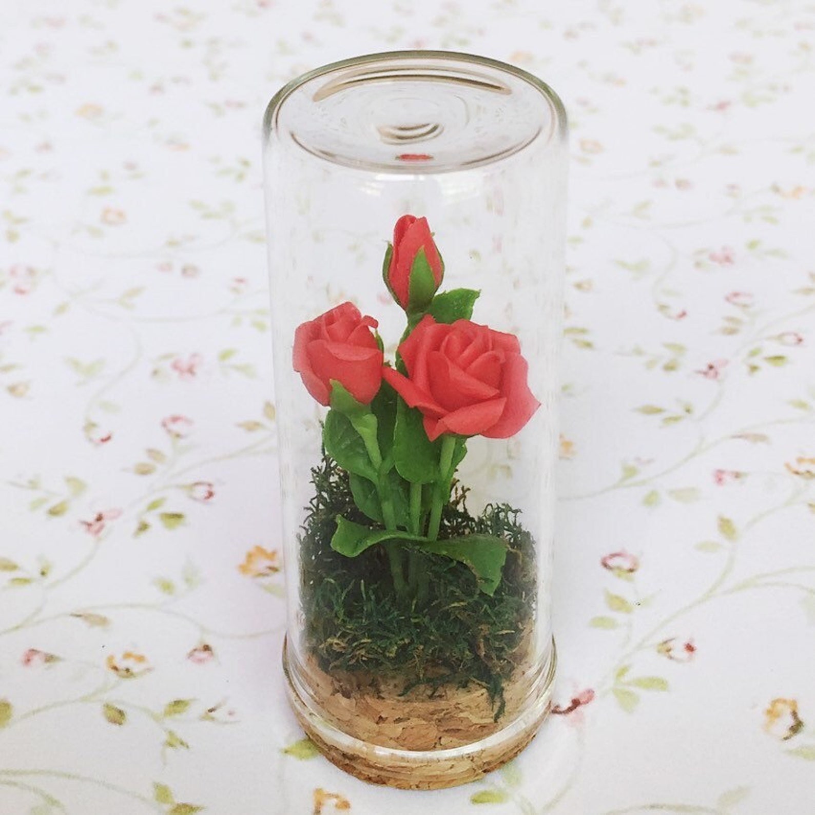 Miniature Flowerminiature Red Rosedollhouse Flowerminiature - Etsy