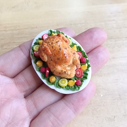 Miniature Roasted ChickenTurkey Chicken MiniatureMiniature | Etsy