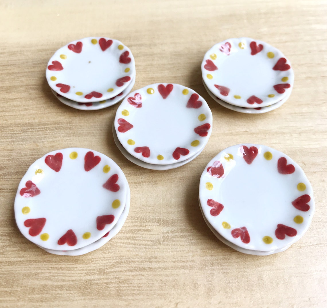 5 Miniatue Platemini Ceramic Plateminiature Food | Etsy