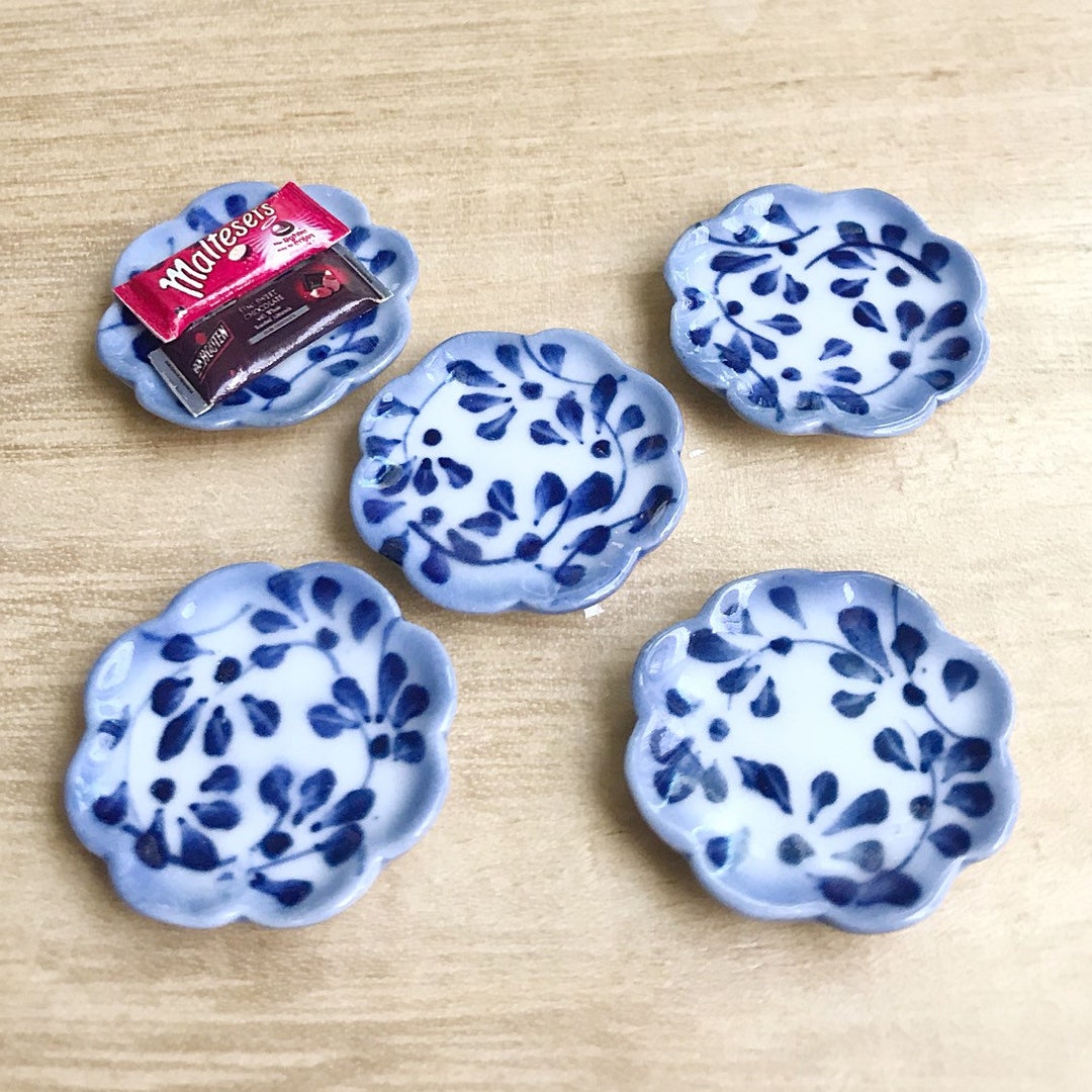 5 Pcs.miniatue Plate,mini Ceramic Plate,miniature Food Plate,cake Plate ...