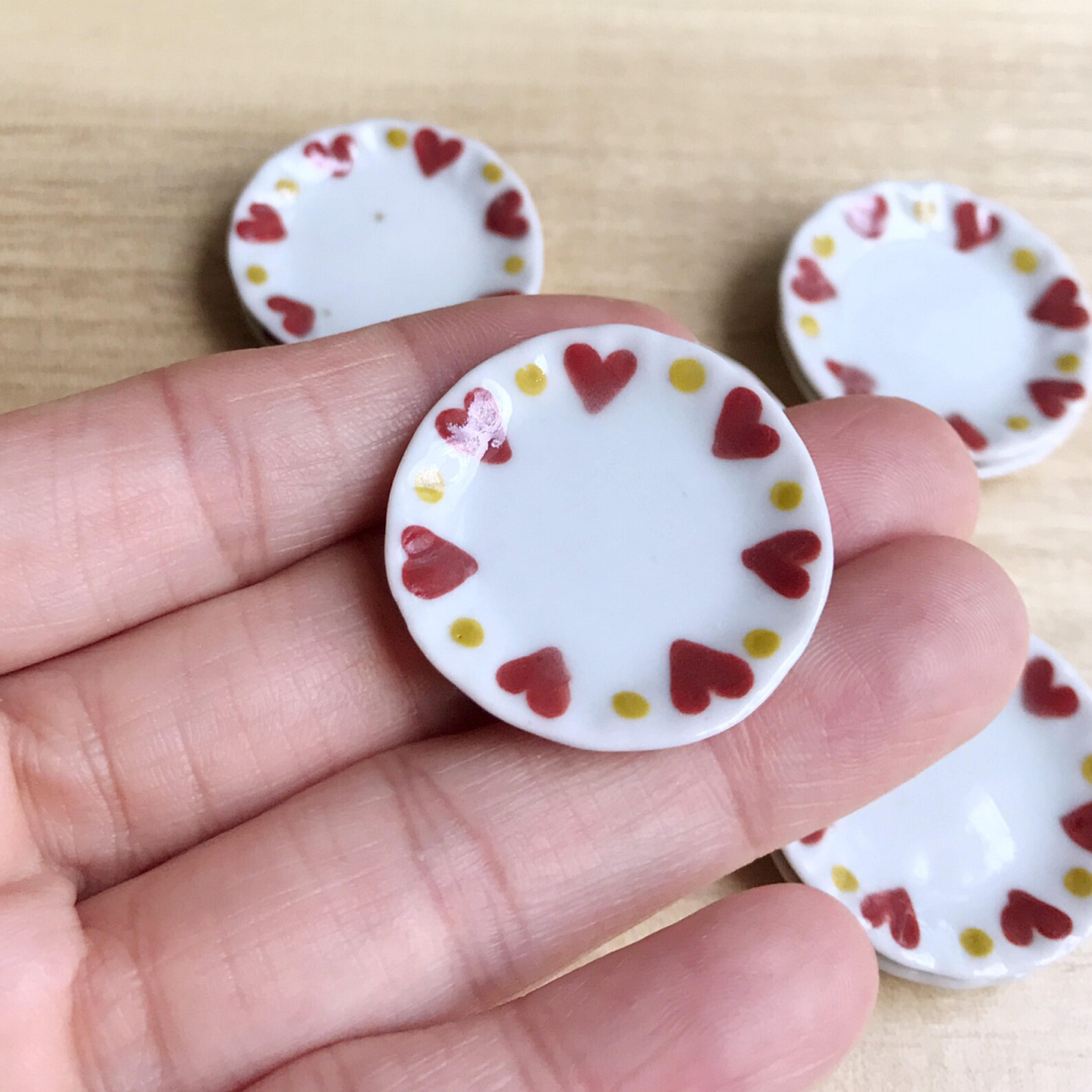 5 Miniatue Platemini Ceramic Plateminiature Food | Etsy