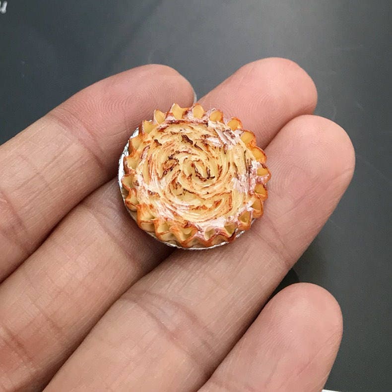 Miniature Pie on Aluminum Tray,dollhouse Pie,miniature Pie,miniature ...