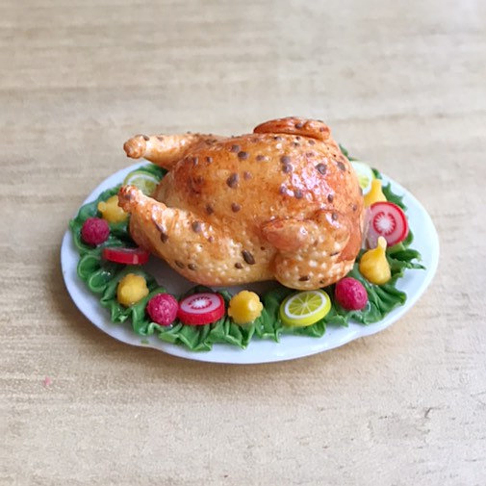 Miniature Roasted Chickenturkey Chicken Miniatureminiature | Etsy