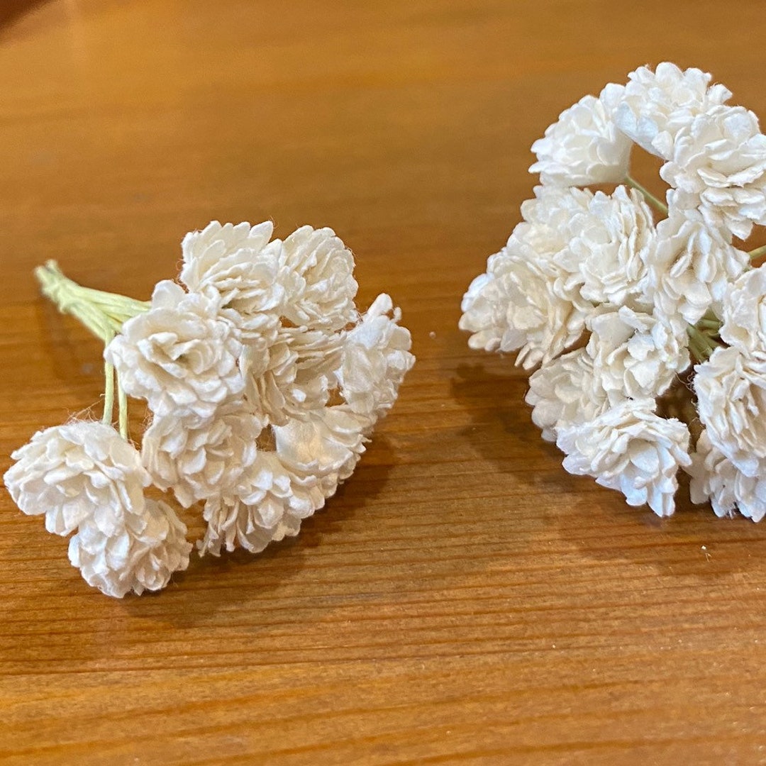100pcs.10mm.miniature Mulberry Paper Gypsophila,miniature Paper Flower ...