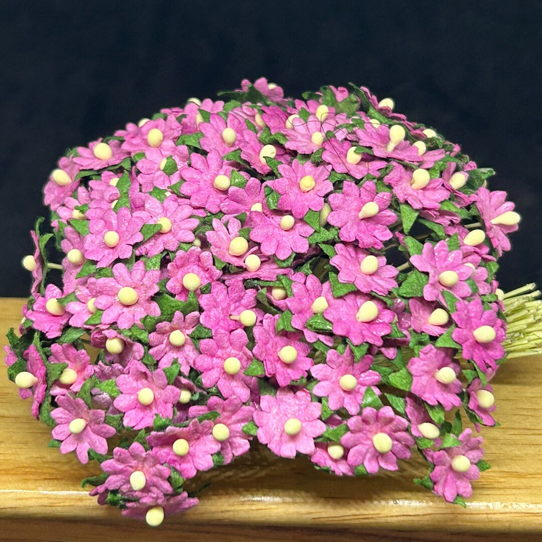 10mm.100pcs.miniature Mulberry Paper Daisy,miniature Paper Flower ...