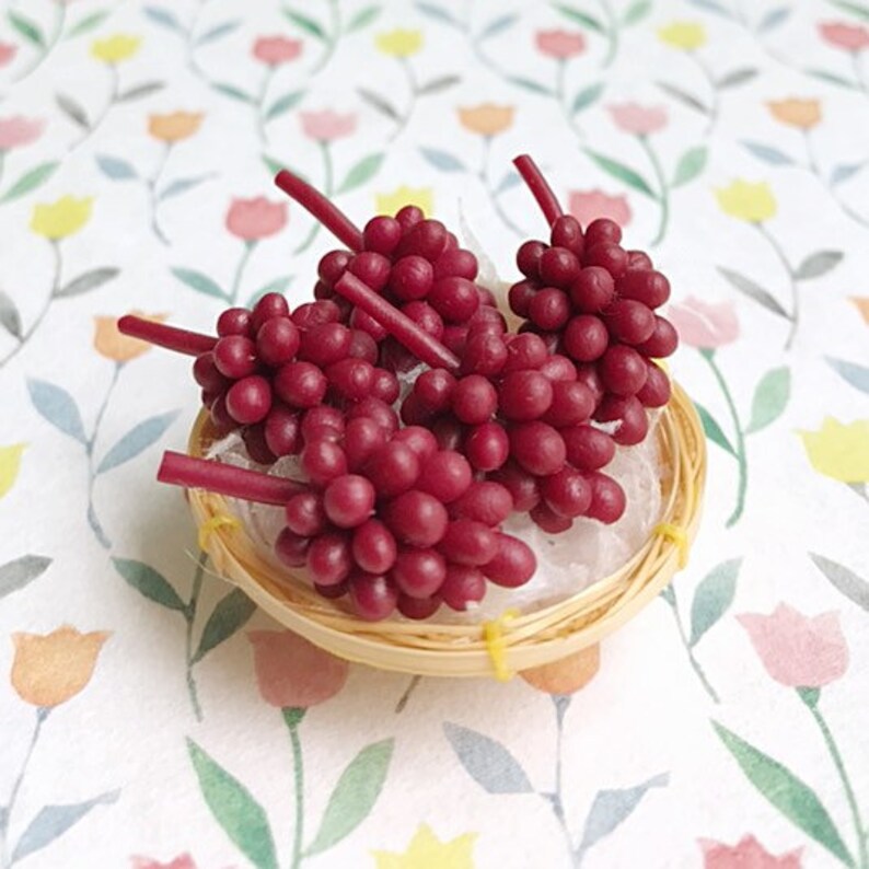 Miniature Grapes in Reed Basketminiature - Etsy