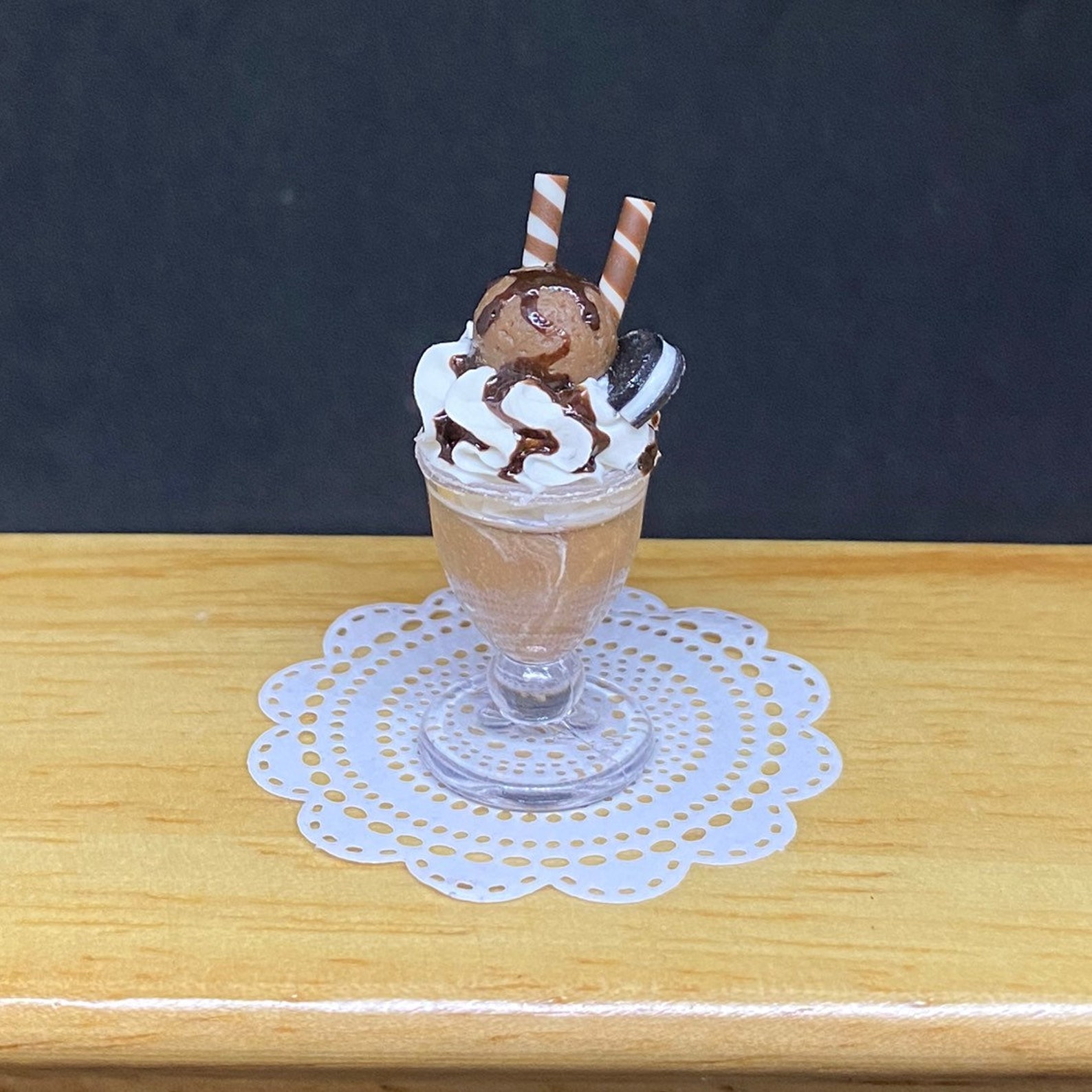 Miniature Chocolate Ice Cream Miniature Sweetdollhouse - Etsy