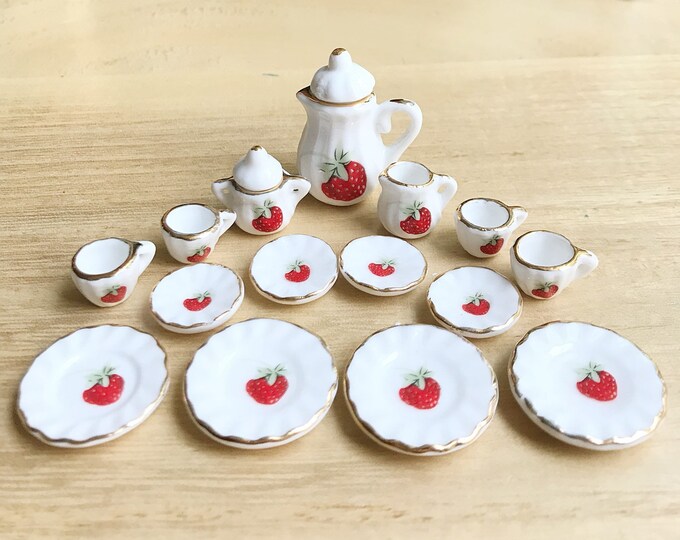 Miniature Tea Set Dollhouse Tea Setmini Tea Potminiature | Etsy