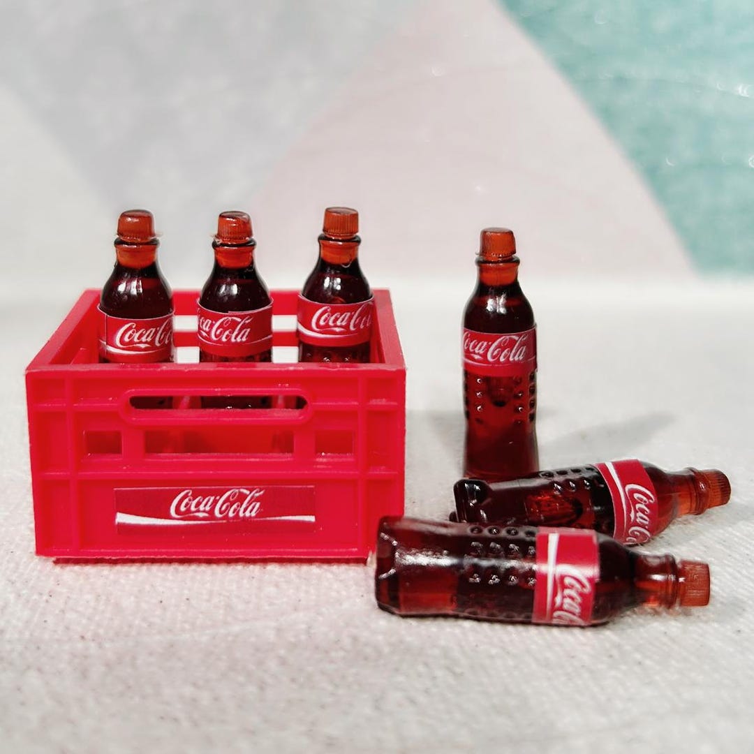 Miniature Coca Cola 6 Bottle With Tray,miniature Coke, Dolls and ...