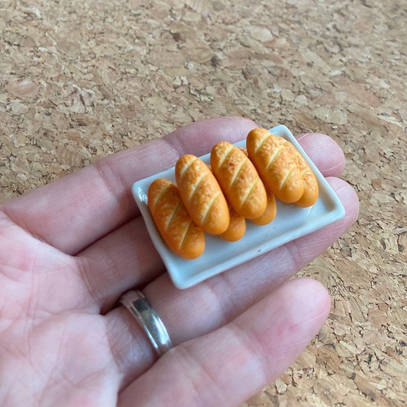 Miniature Bread on Ceramic Tray,miniature Bakery,miniature Sweet ...