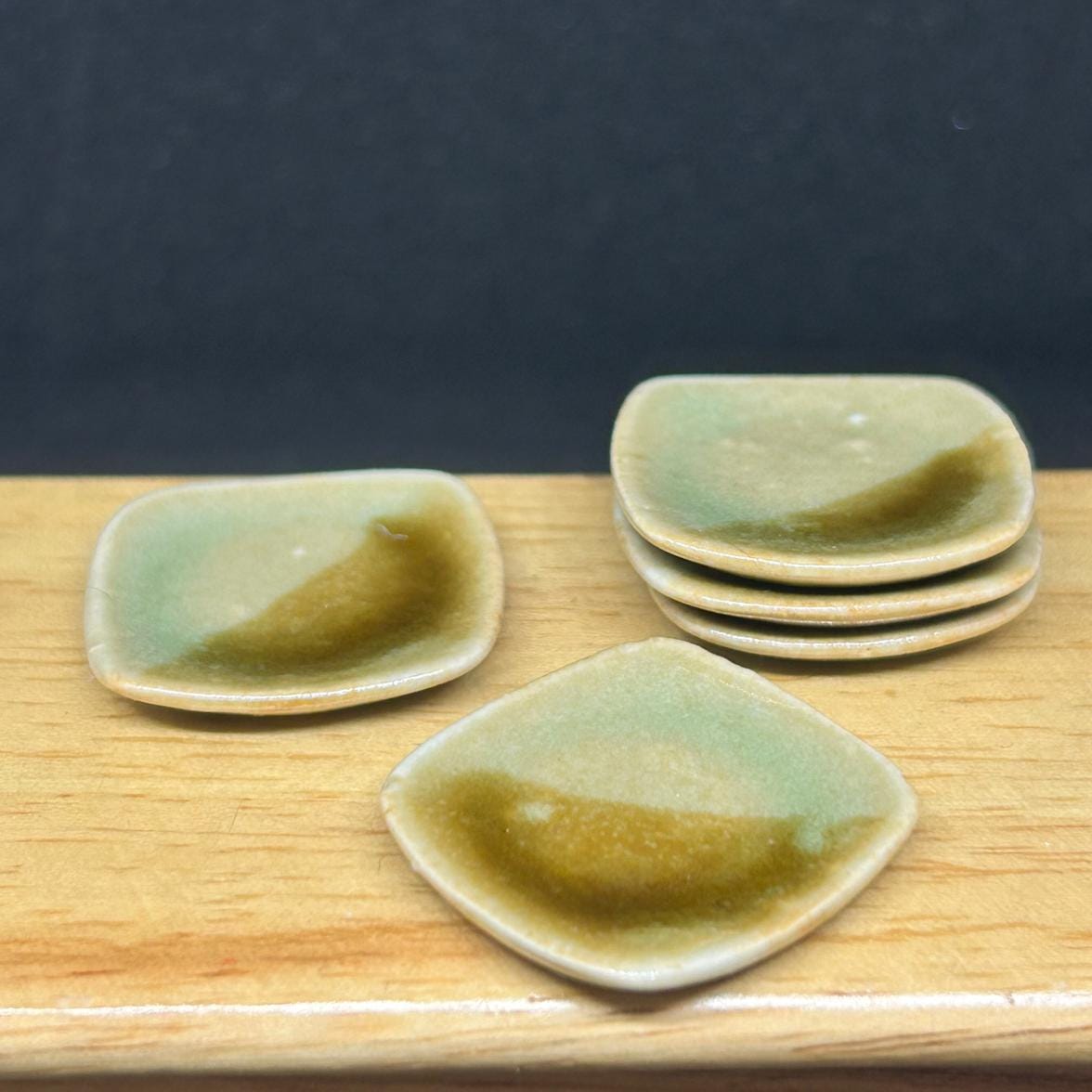 5 Miniature Plate,ceramic Plate Miniature,miniature Food Plate ...