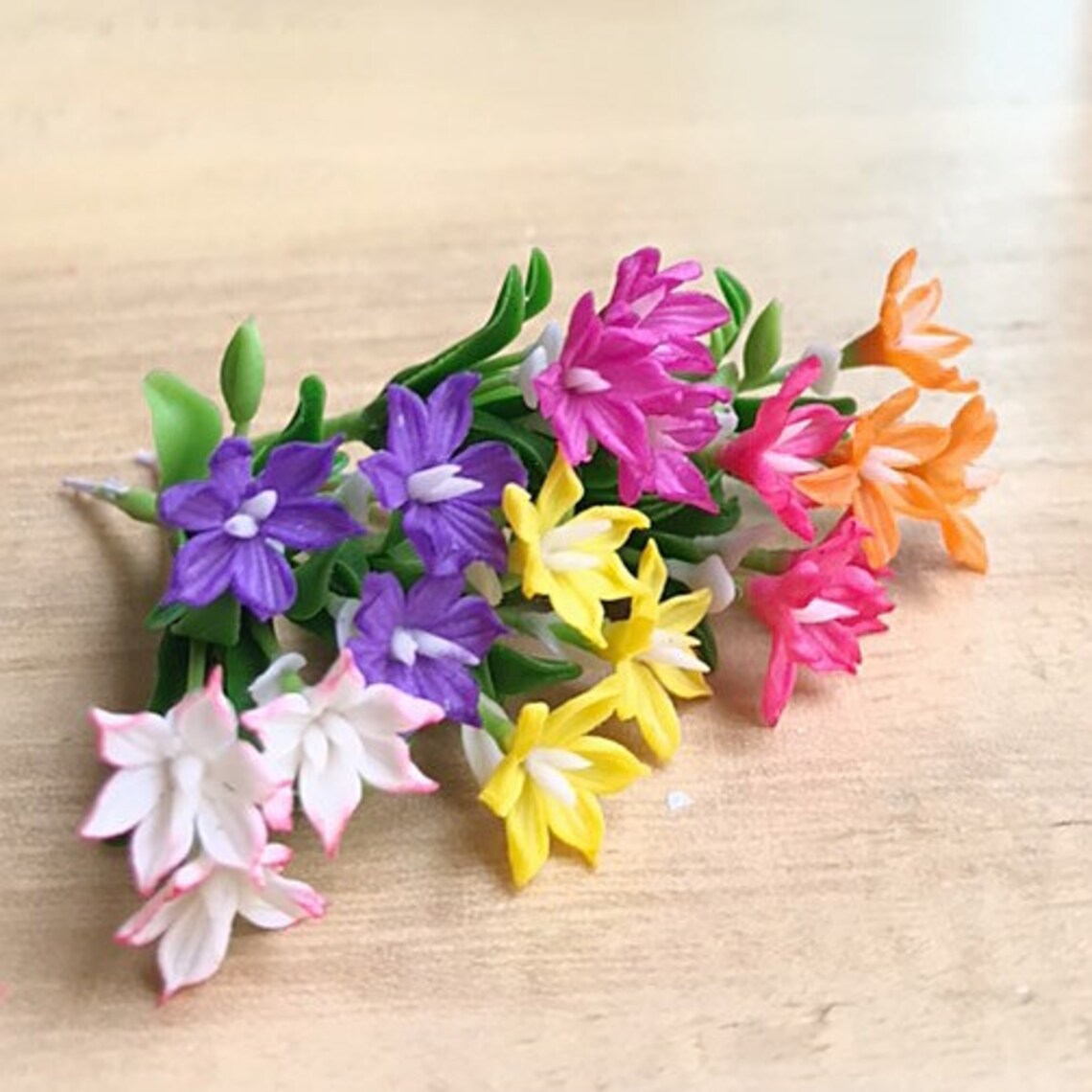 Miniature Flowerminiature Clay Flowerminiature | Etsy