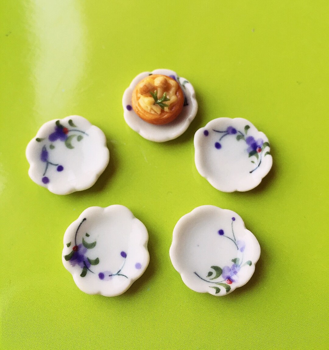 5pcs of Miniatue Platemini Ceramic Plateminiature Food - Etsy
