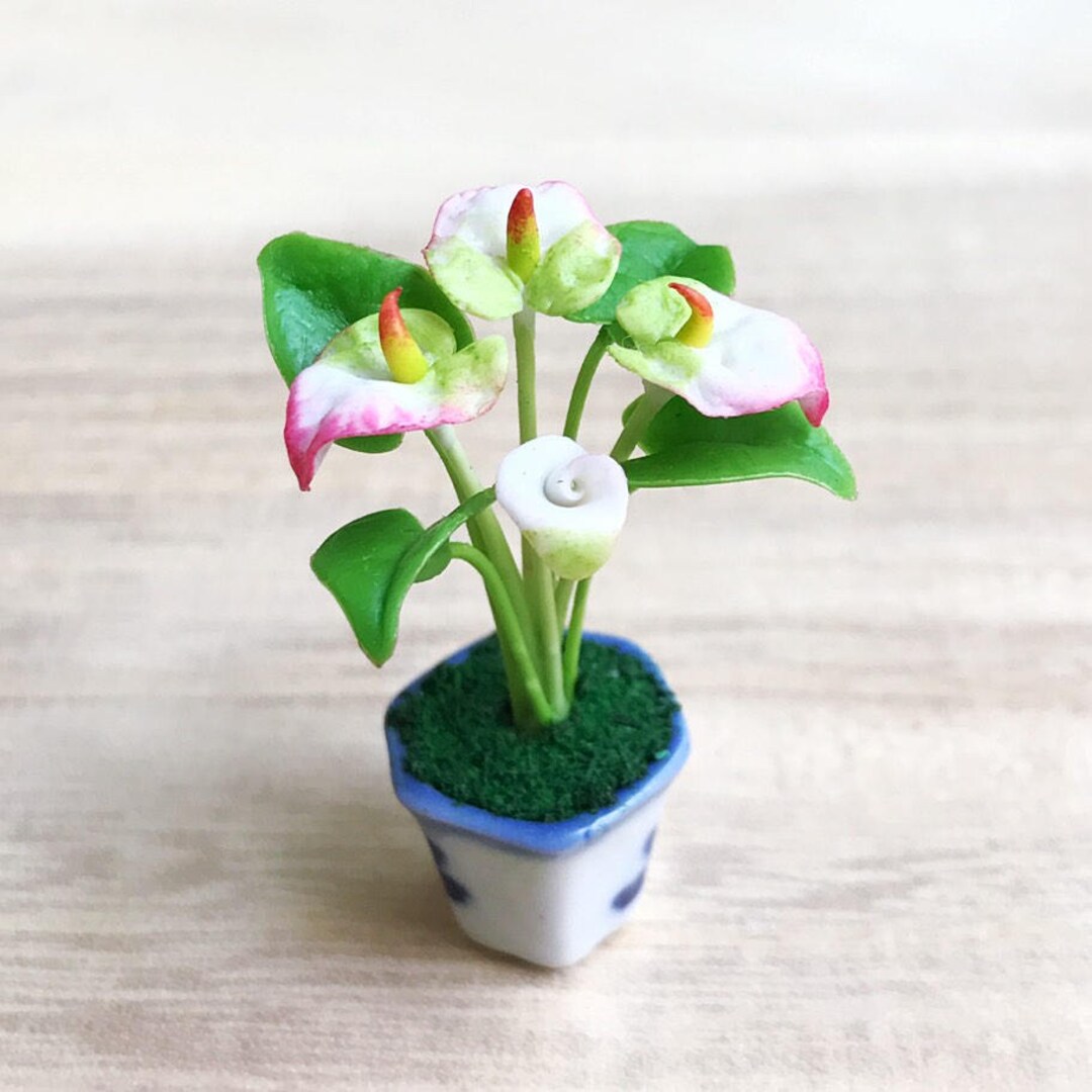 Miniature Flower,miniature Flower Pot,miniature Vase,dollhouse Flower ...