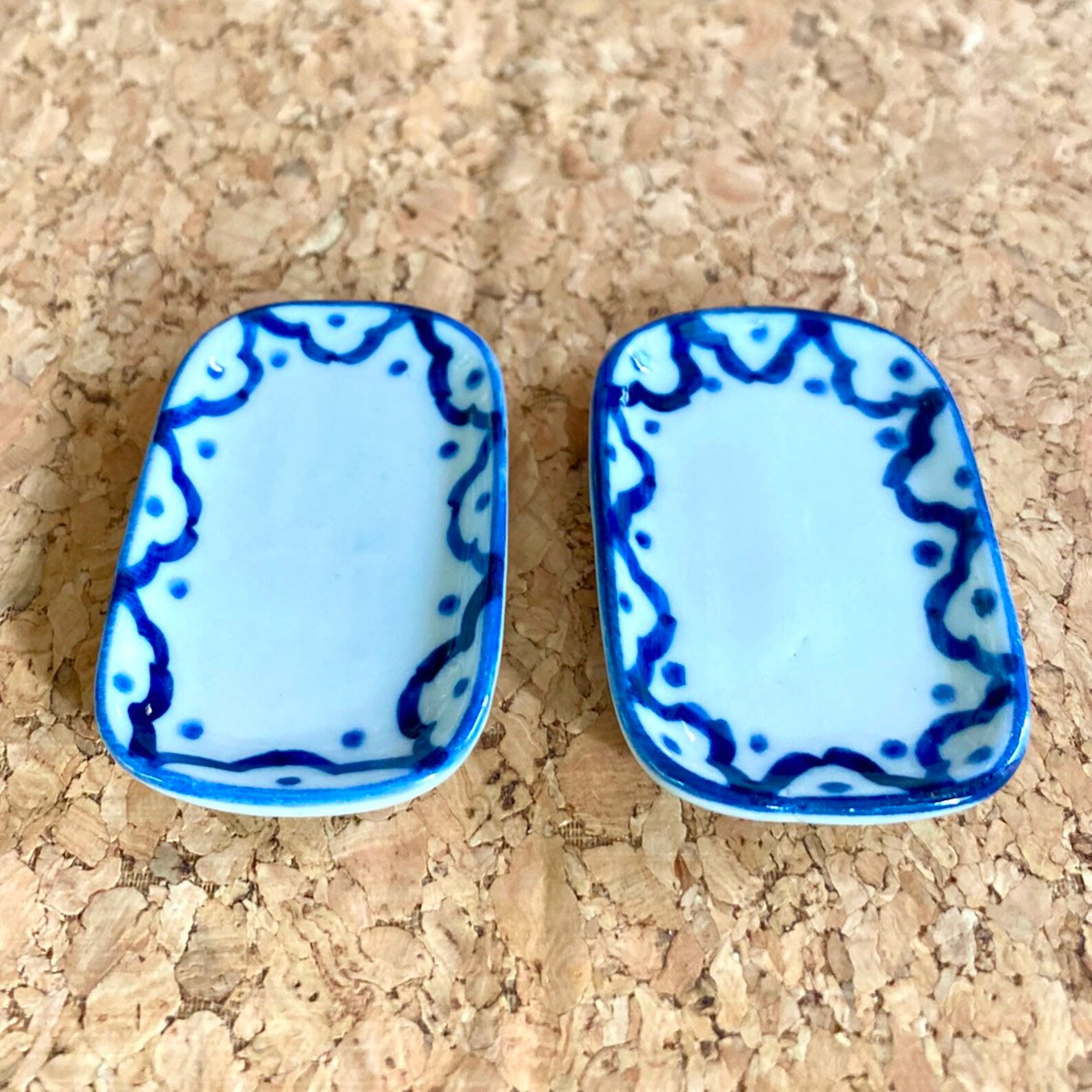 2pcs.miniature Ceramic Tray, Miniature Tray,miniature Food Tray ...