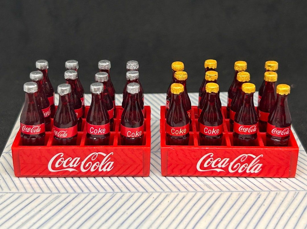 Miniature Coca Cola 12bottle With Tray,miniature Coke, Dolls and ...