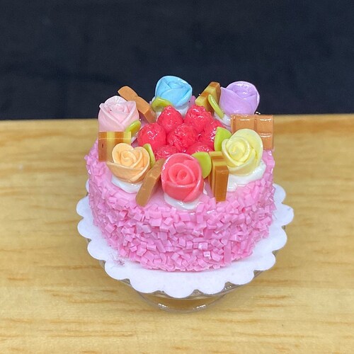 Miniature Rose Cakeminiature Cakes dollhouse - Etsy