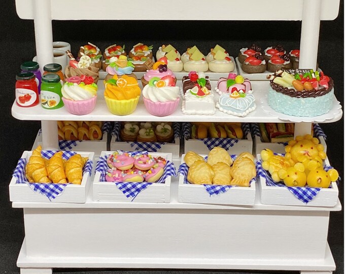 Miniature Wooden Stand With Bakeryminiature Bakery - Etsy