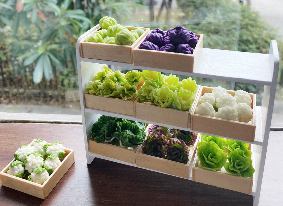 Miniature Mix Vegetables on Wooden Stand,miniature Display,miniature ...