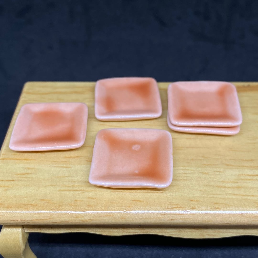 5 Miniature Plate,ceramic Plate Miniature,miniature Food Plate ...