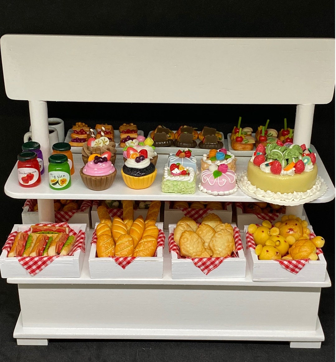 Miniature Wooden Stand With Bakeryminiature Bakery - Etsy