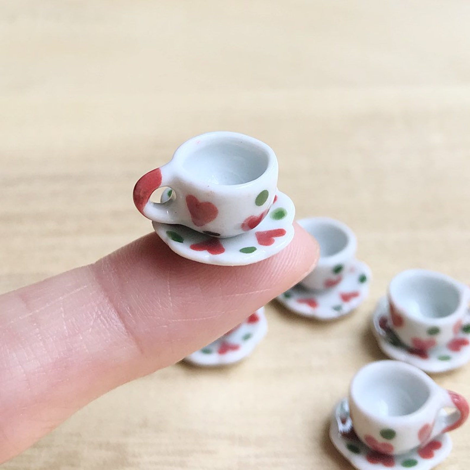 5 Miniature Empty Coffee Cup Set Miniaturedollhouse Coffee | Etsy