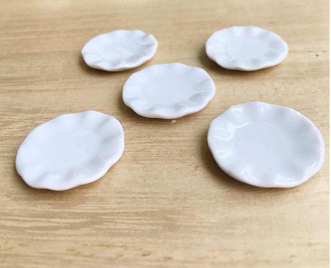 Miniature Plate5 Ceramic Plate Miniatureminiature Food - Etsy