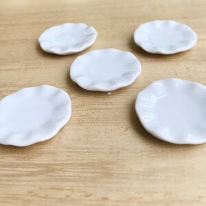 Miniature Plate,5 Ceramic Plate Miniature,miniature Food Plate ...