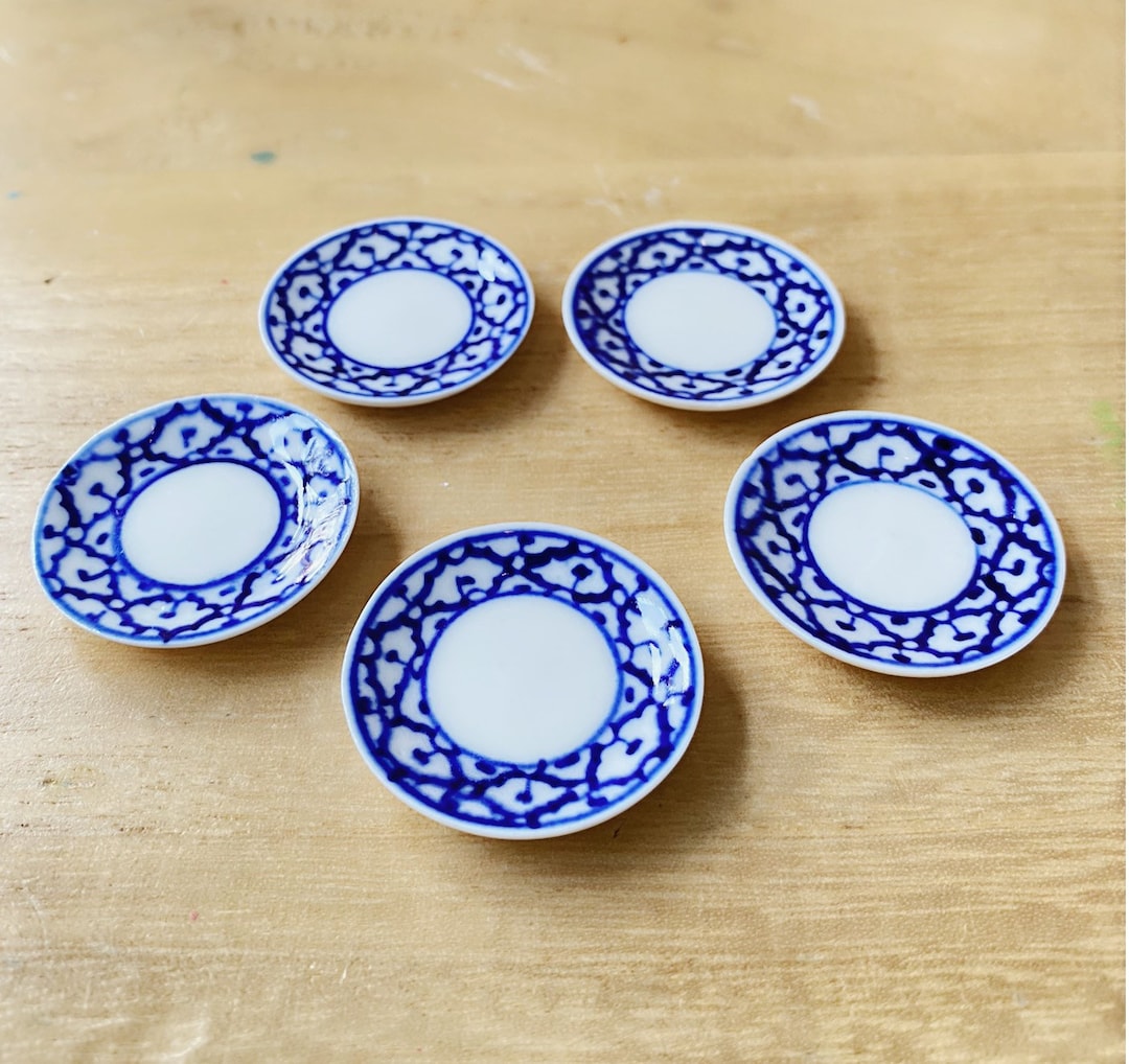 5 Pcs.miniatue Plate,mini Ceramic Plate,miniature Food Plate,cake Plate ...