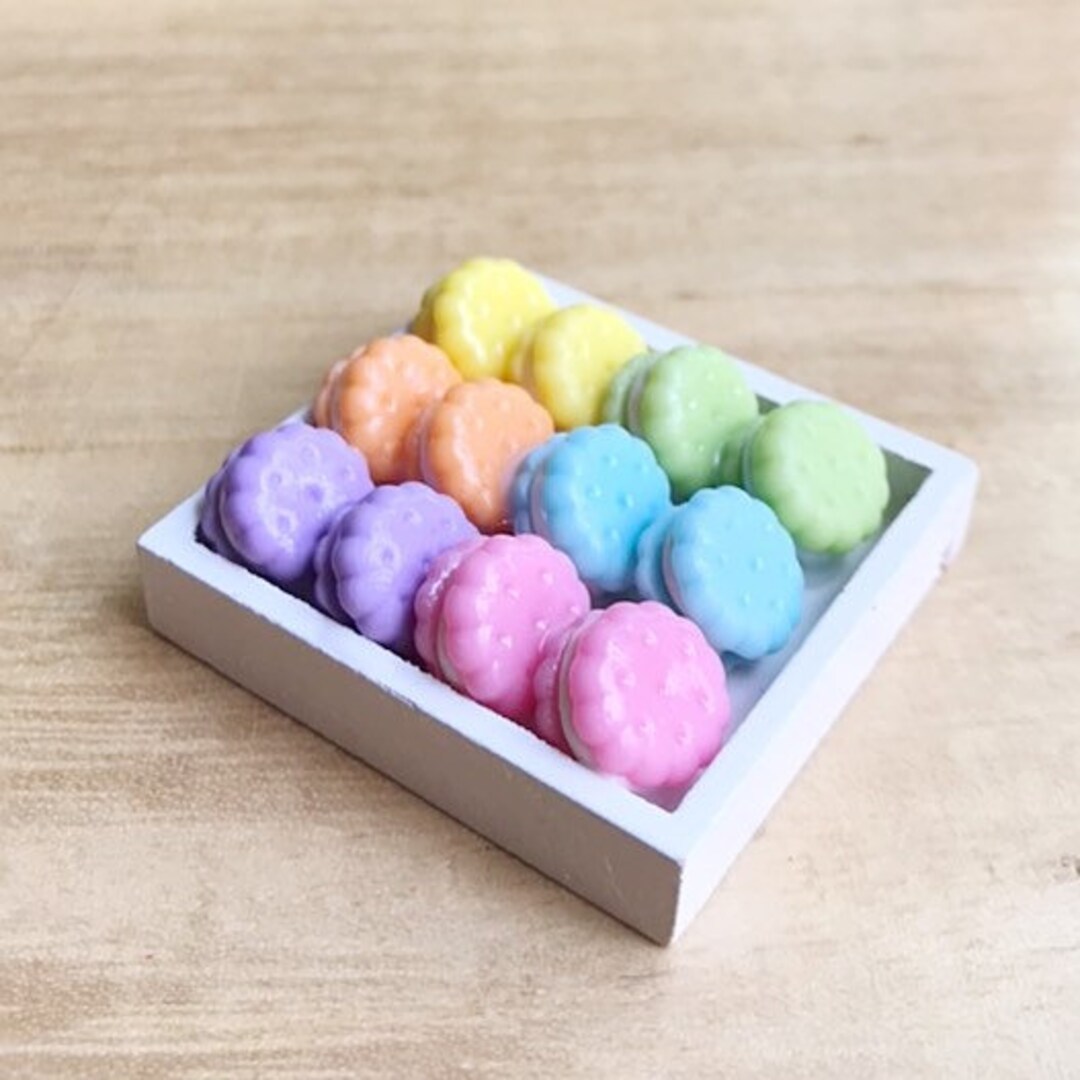 Miniature Cookie in the Wooden Tray,miniature Cookies,miniature Food ...