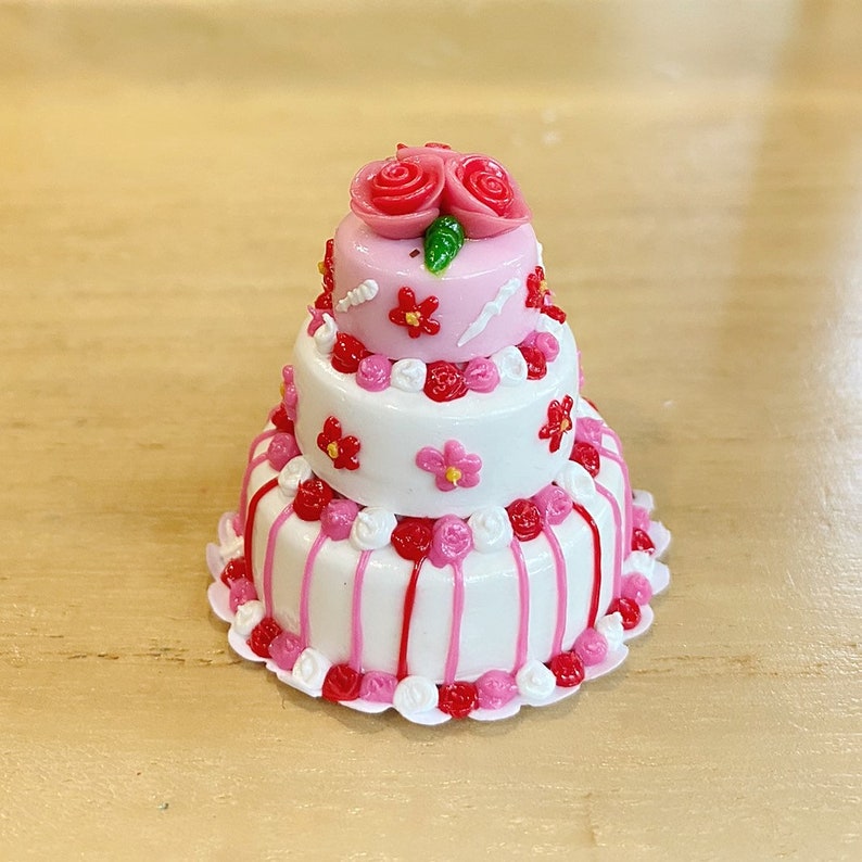 Miniature 3Tier Wedding CakeMiniature CakesMiniature | Etsy