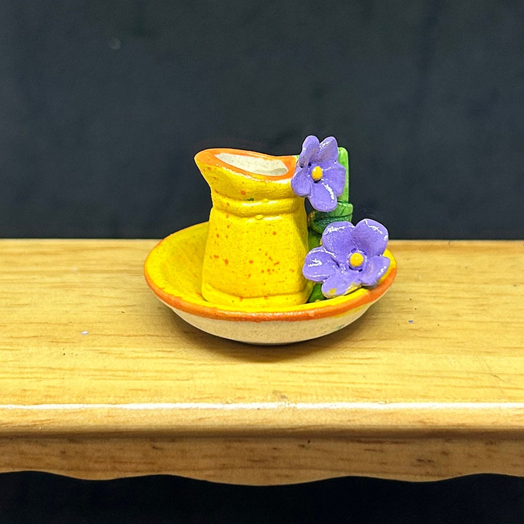 Miniature Pitcher and Bowl,miniature Empty Pitchers and Bowl,dollhouse ...
