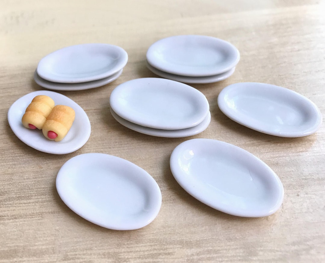 5 Miniature Plate,ceramic Plate Miniature,miniature Food Plate ...