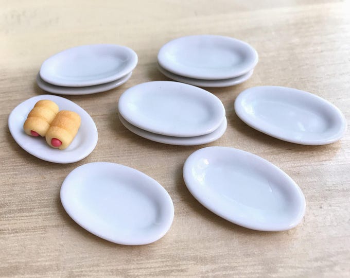 5 Miniature Plate,ceramic Plate Miniature,miniature Food Plate ...