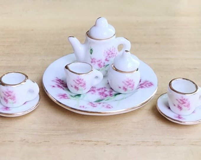 Miniature Tea Set Dollhouse Tea Setmini Tea Potminiature - Etsy