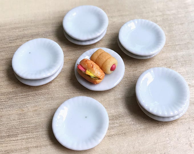 5 Miniatue Platemini Ceramic Plateminiature Food Platecake - Etsy