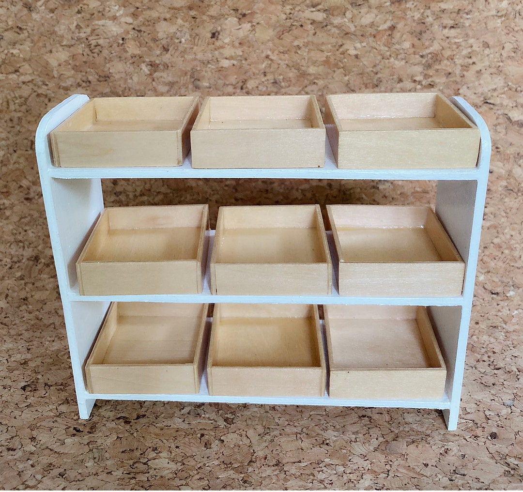 Miniature Wooden Stand, With 9 Pcs. of Tray,miniature Display,miniature ...