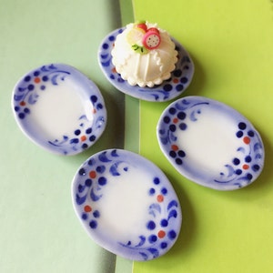 5 Miniature Plate,mini Ceramic Plate,miniature Food Plate,cake Plate ...
