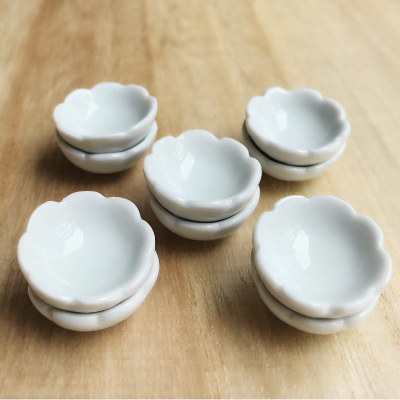 5 Miniature Ceramic BowlDollhouse BowlMiniature food | Etsy