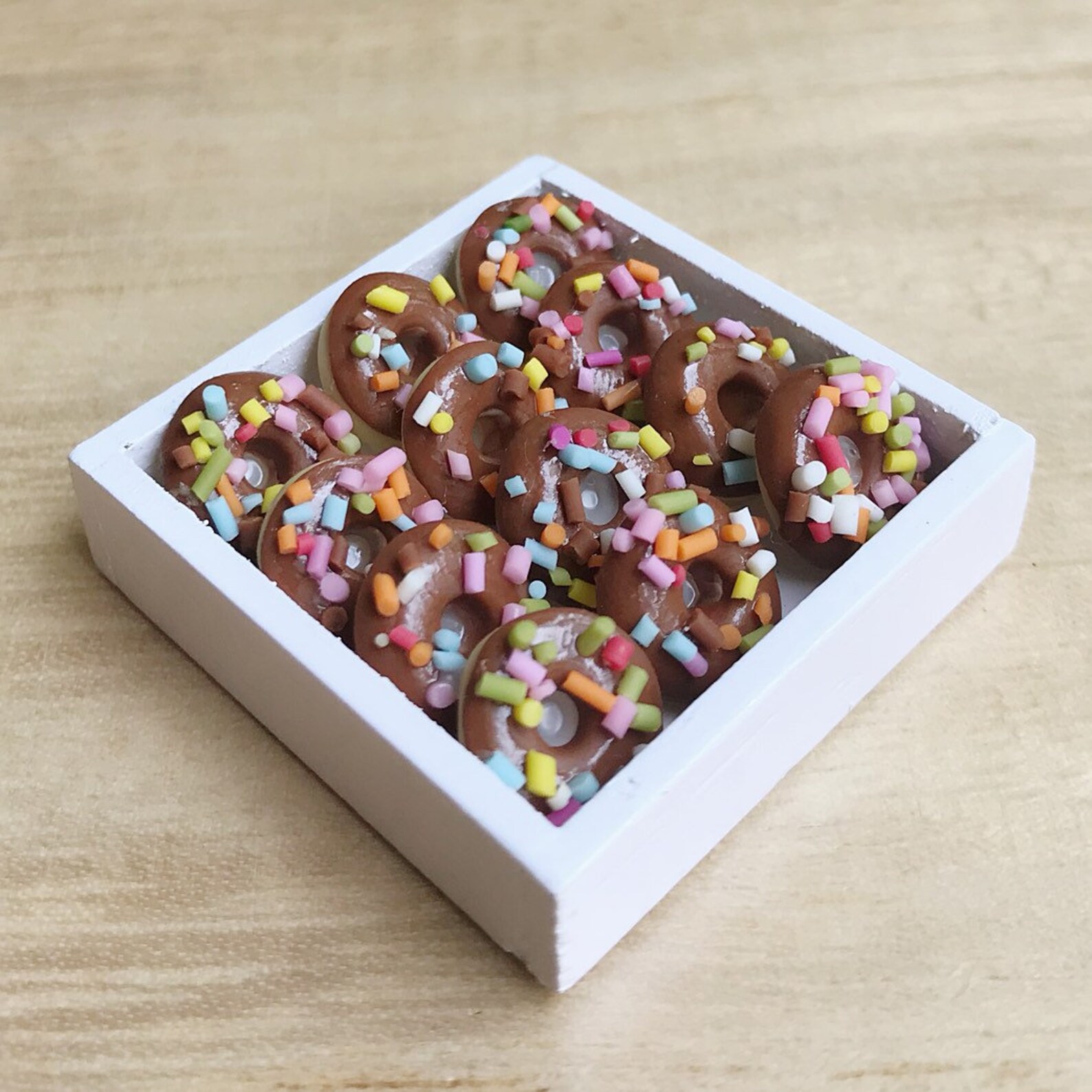 Miniature Doughnuts in Wooden Trayminiature Sweetminiature - Etsy
