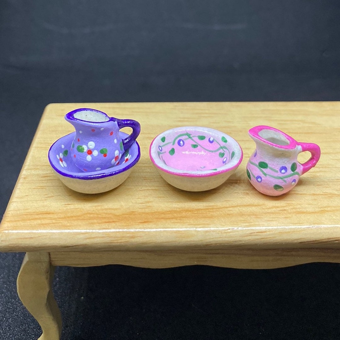 1:24 Miniature Pitcher and Bowl,miniature Empty Pitchers and Bowl ...
