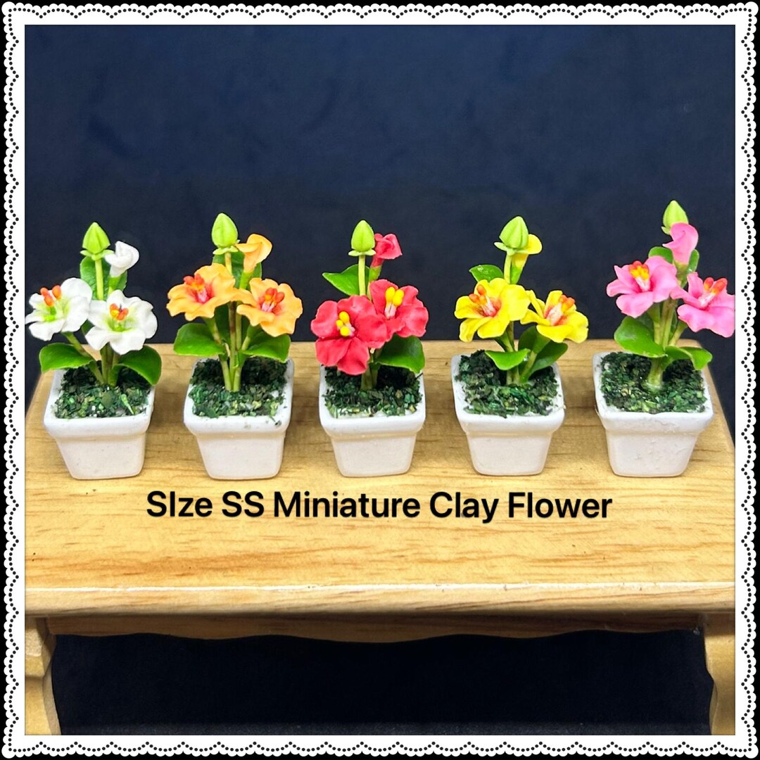 Size SS Miniature Flower,miniature Flower Pot,miniature Vase,dollhouse ...