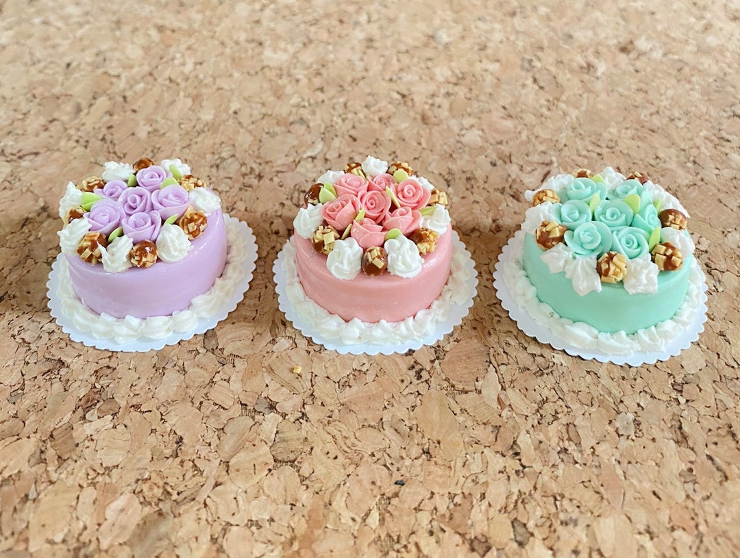 Miniature Rose Cake,miniature Cakes ,dollhouse Bakery,christmas Cakes ...