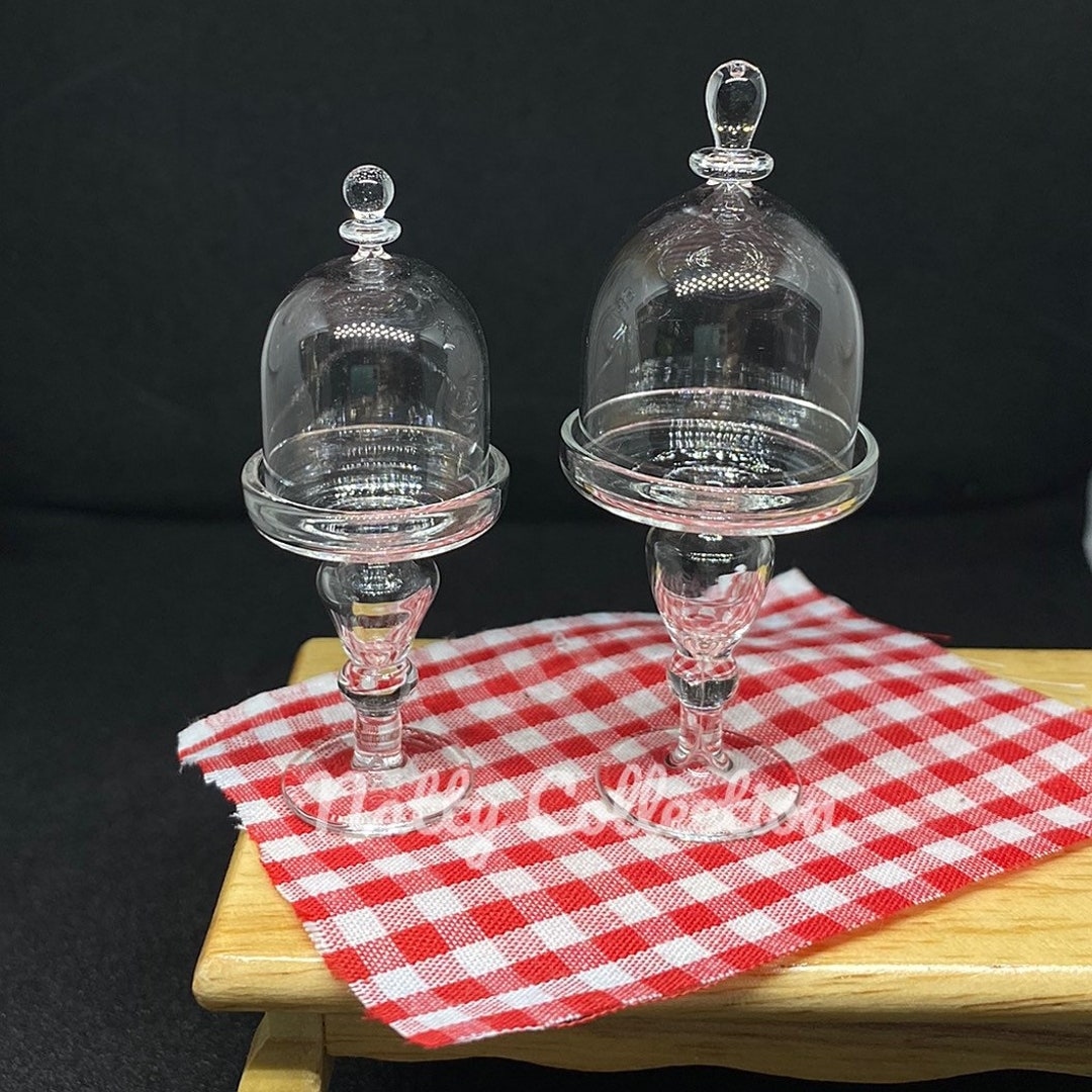 Miniature Glass Tray and Cover,miniature Real Glass Cover,miniature ...