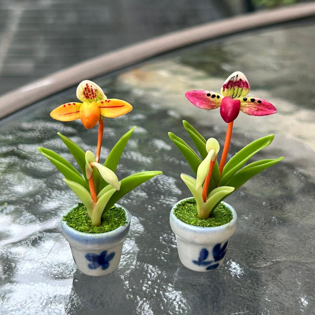 Miniature Flower,miniature Flower Pot,miniature Vase,dollhouse Flower ...