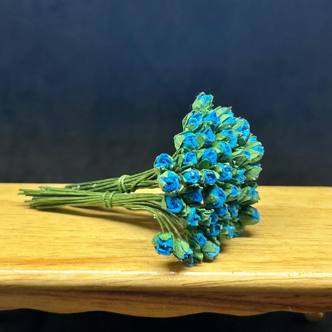 3 Mm.miniature Mulberry Paper Rose Bud,miniature Paper Flower,mini Rose ...