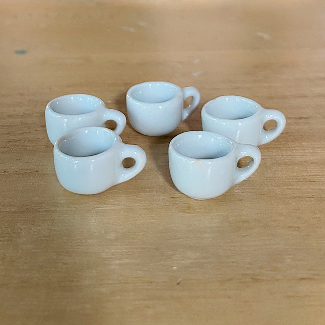 5 Miniature Empty Mug,miniature Empty Cup,miniature Empty Coffee Cup ...