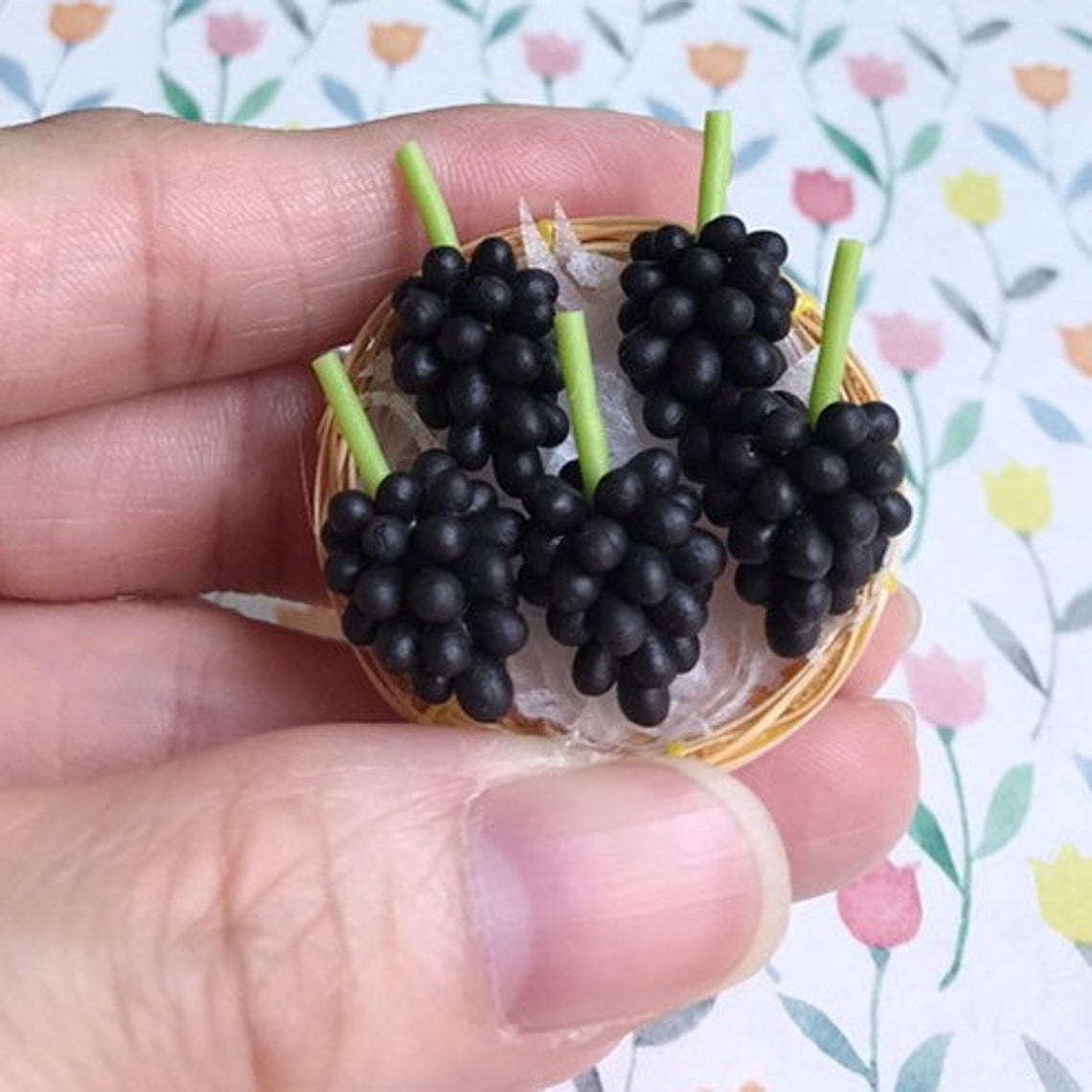 Miniature Grapes in Reed Basketminiature - Etsy